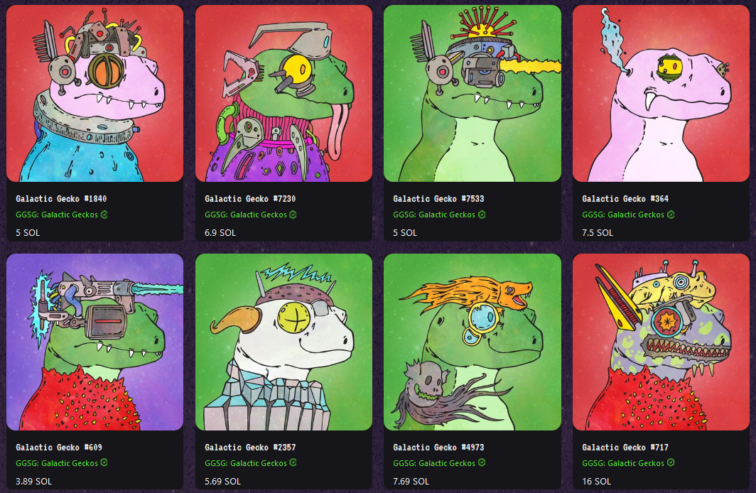 Galactic Gecko SG: si te gustan los bichos, estos NFT son para tí.